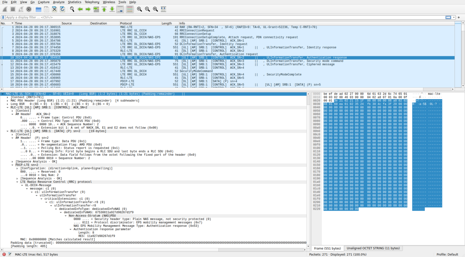 Analysing the srsRAN LTE MAC layer with Wireshark – Daniel Estévez