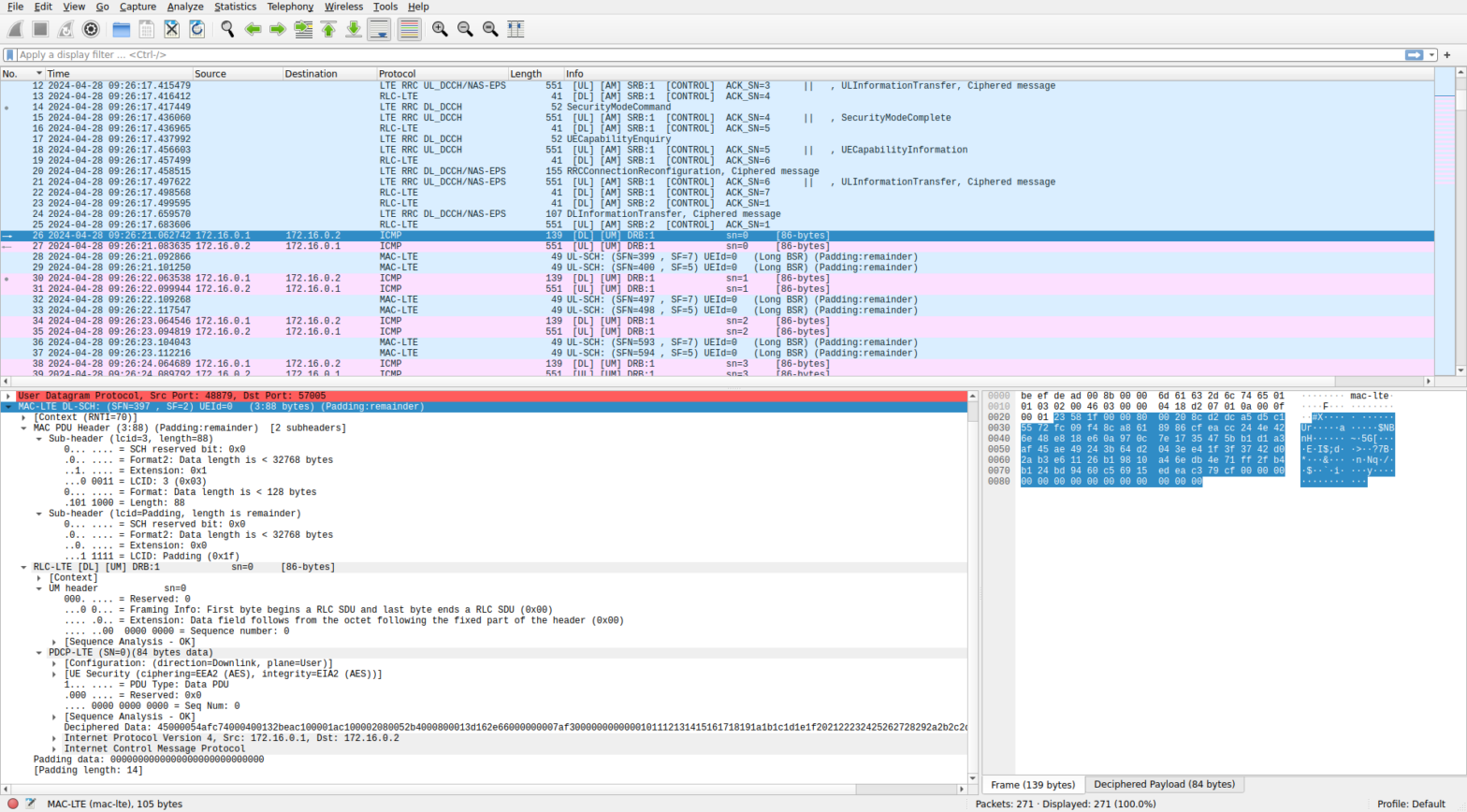 Analysing the srsRAN LTE MAC layer with Wireshark – Daniel Estévez