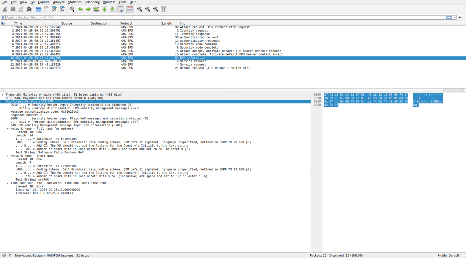 Analysing the srsRAN LTE MAC layer with Wireshark – Daniel Estévez