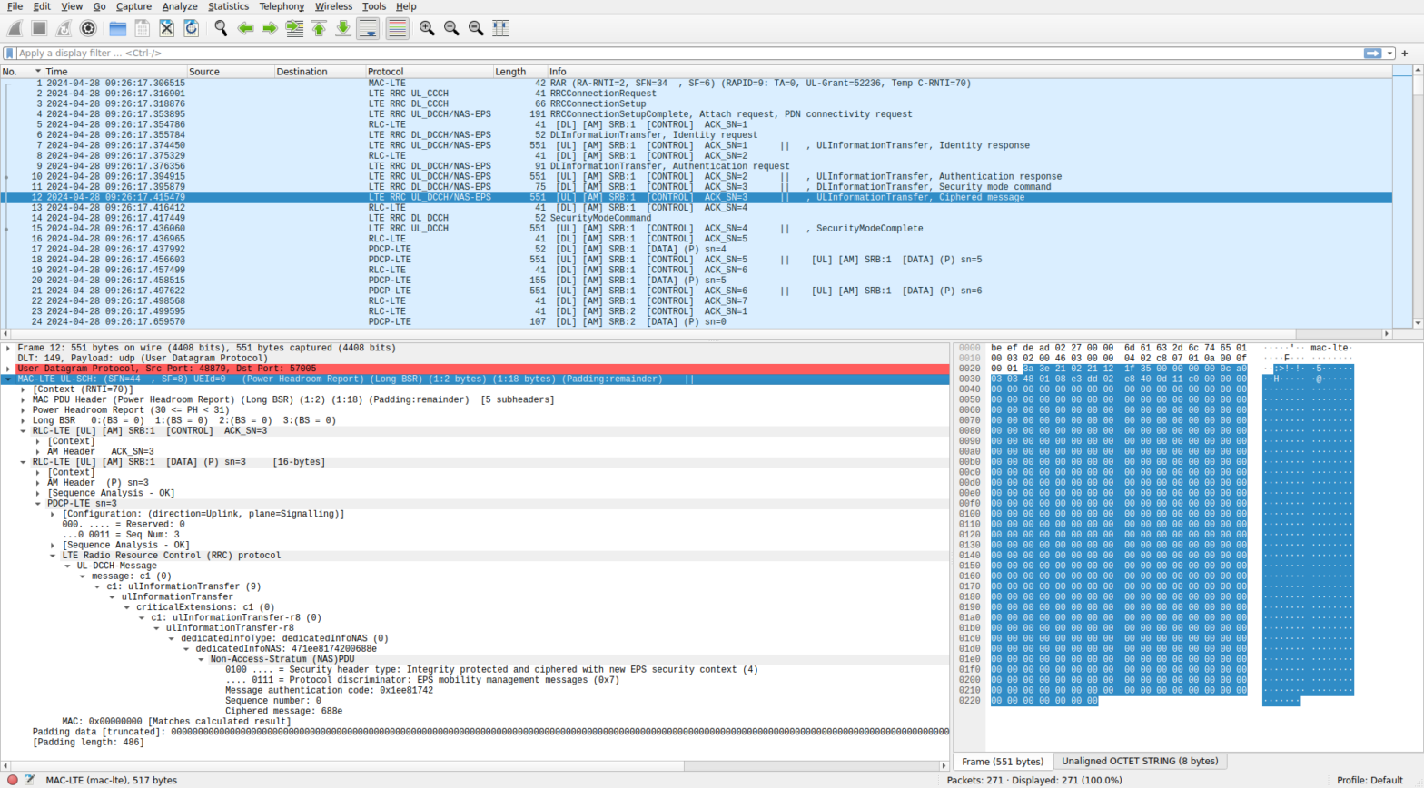 Analysing the srsRAN LTE MAC layer with Wireshark – Daniel Estévez