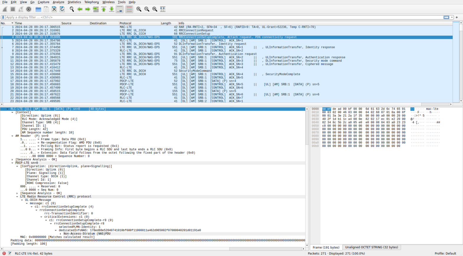 Analysing the srsRAN LTE MAC layer with Wireshark – Daniel Estévez
