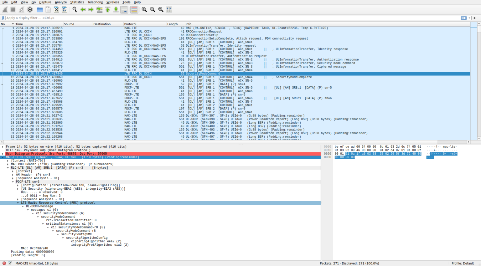 Analysing the srsRAN LTE MAC layer with Wireshark – Daniel Estévez